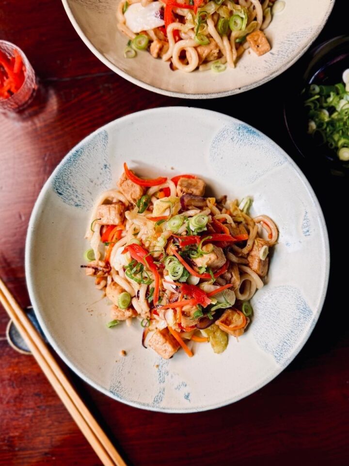 Vegan Yaki Udon — Easy 25-Minute Stir-Fried Noodles - Vegan Japanese
